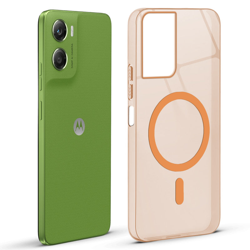 Glossy Hard Wireless Charging Support Case Motorola G06 Power 5G